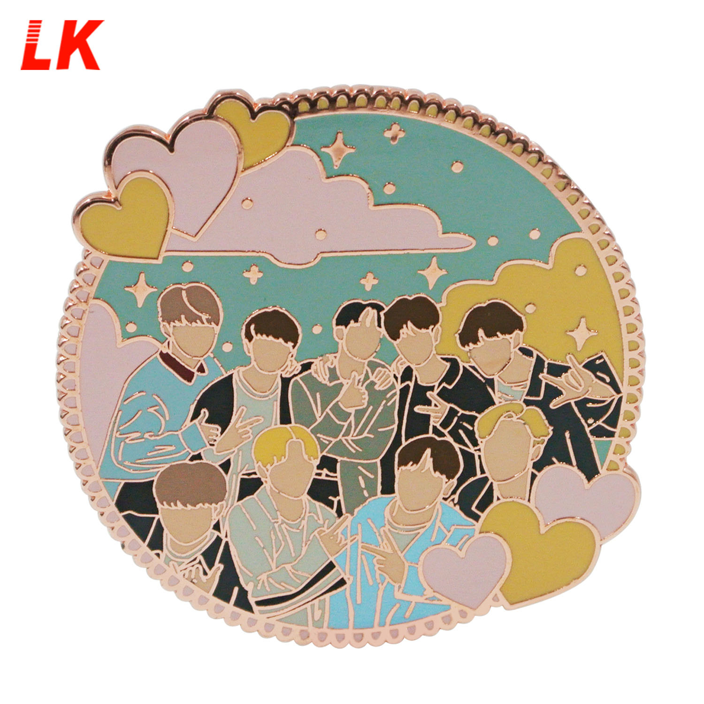 No minimum custom pin maker souvenir korean kpop label lapel pins badge ...